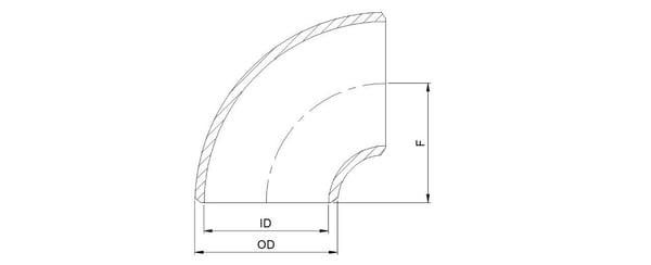 Short Radius Elbow 90° Lightweight | Asmuss