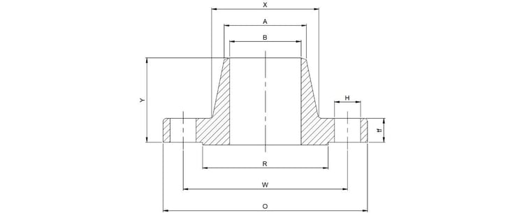 ANSI CL150 RF Weld Neck Flange STD | Asmuss